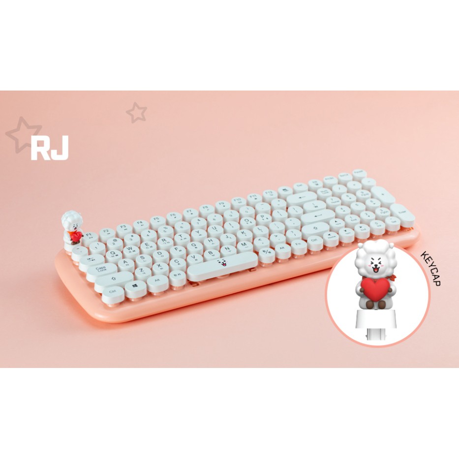 Teclado Sem Fio Bts Bt21 Oficial Baby Ver Retrô Autêntica / Bens K-Pop ...