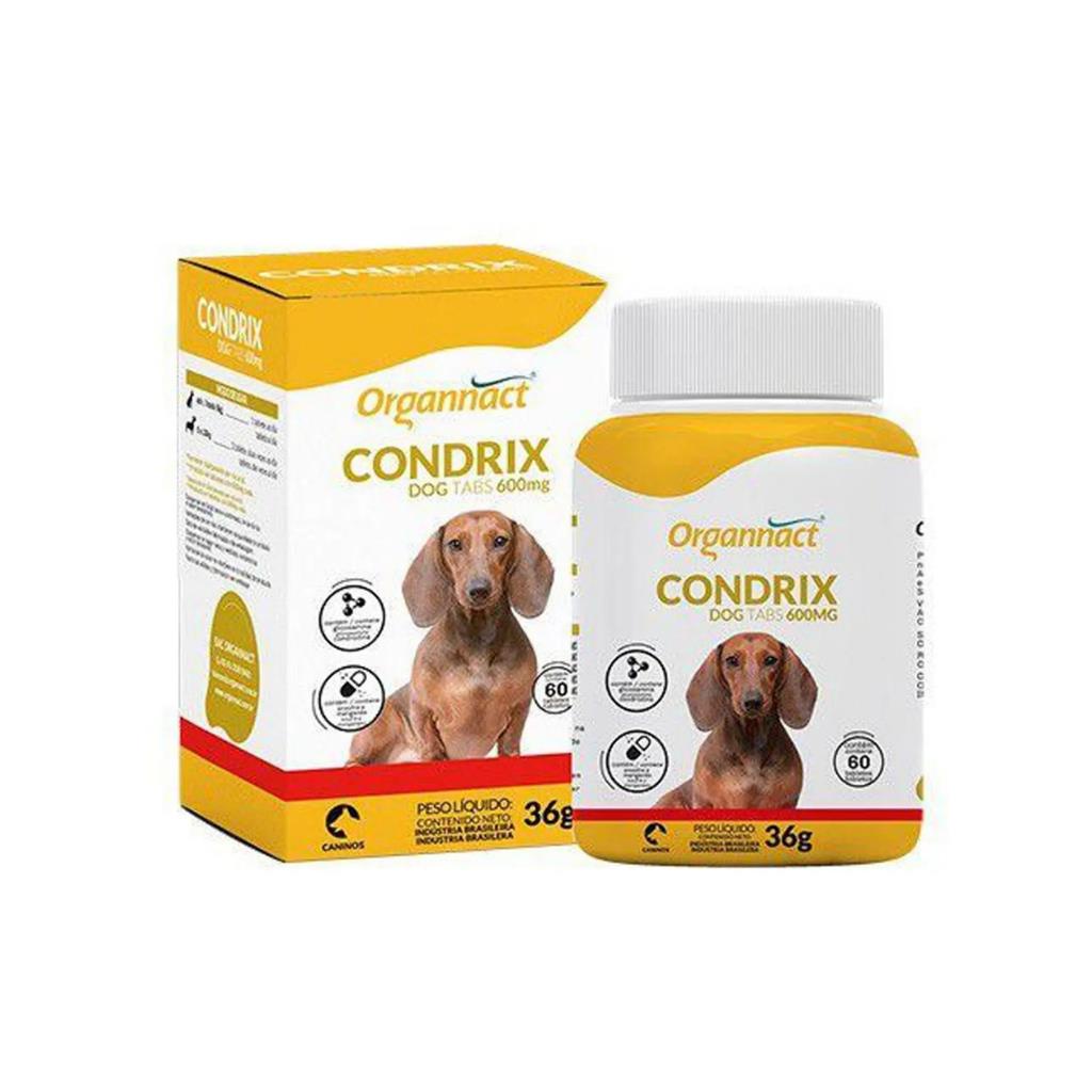 Condrix Dog Tabs 600 mg 60 Comprimidos Vitamina Articulacao e Displasia ...