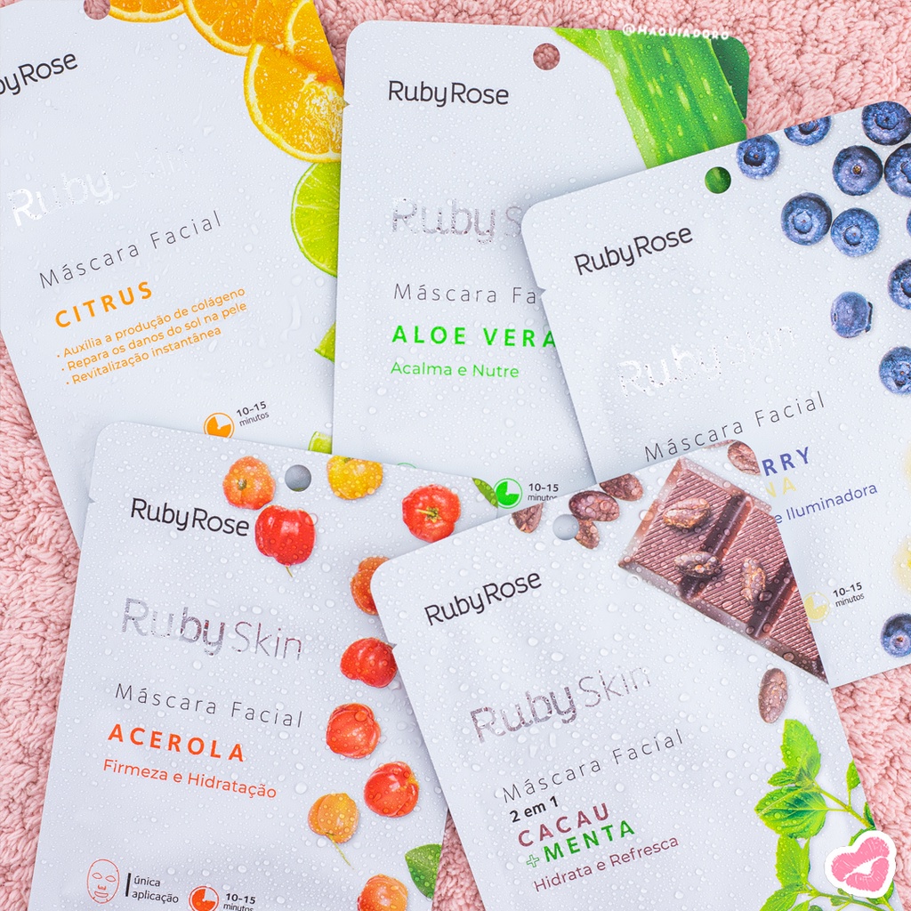 Máscara Facial de Tecido - Ruby Rose | Shopee Brasil
