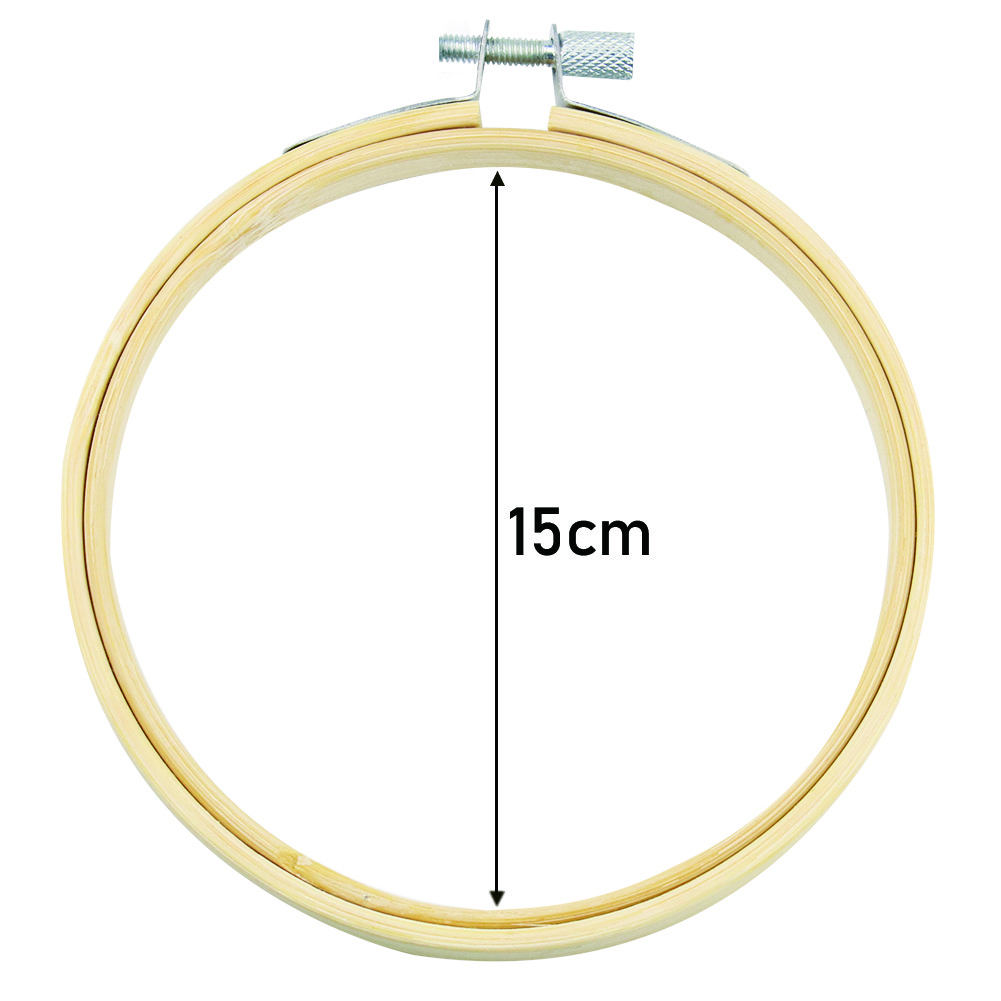 Bastidor Madeira Bambu Com Anel Ajustavel Bordado - 15 Cm | Shopee Brasil