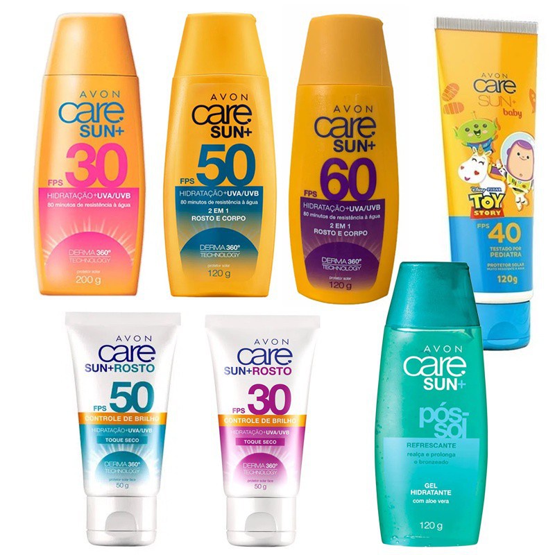 Protetor Solar Avon Care Sun+ FPS 30, FPS 50 ou FPS 60 - À ESCOLHER (FACIAL OU CORPORAL ...