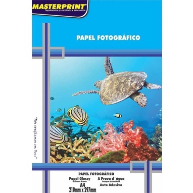 Papel Fotográfico Adesivo A4 Glossy 115g 100 Fls Masterprint | Shopee Brasil