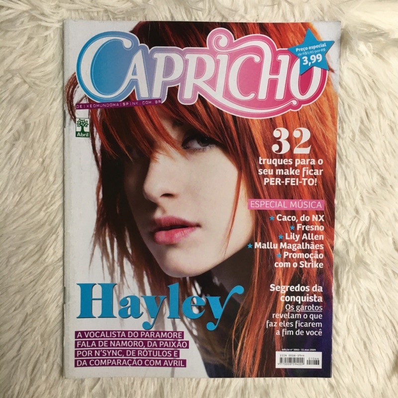 Revista Capricho Hayley Williams (Paramore) + Entrevista com Avril ...