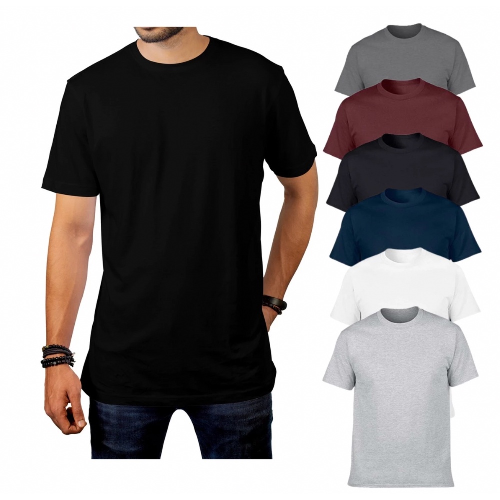 Kit 3 Camiseta Masculina Lisa Camisa Masculina Malha Básica Com Algodão ...