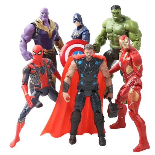 Kit Bonecos Super Heróis Avengers Marvel vingadores 4 Figuras de Ação ...