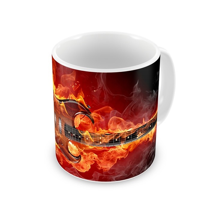 Caneca Guitar Fire | Shopee Brasil