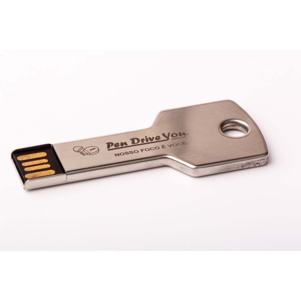 Pen Drive Metal Chave 16gb Personalizado. | Shopee Brasil