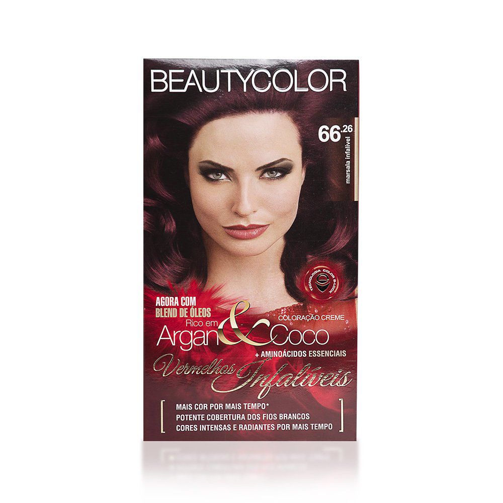 Coloração Beauty Color Kit 66.26 Marsala Infalível | Shopee Brasil