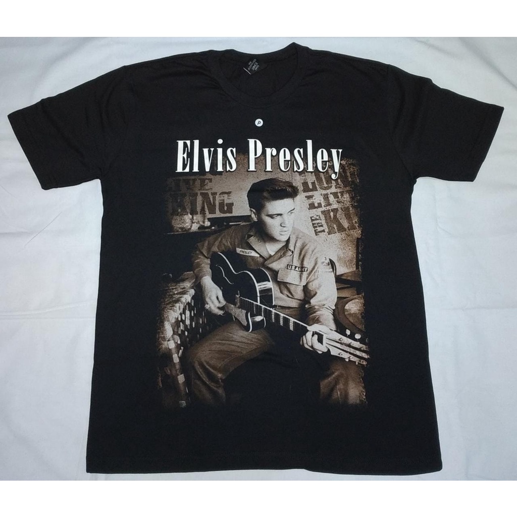 Camisetas De Banda Elvis Presley Live The King useforte | Shopee Brasil