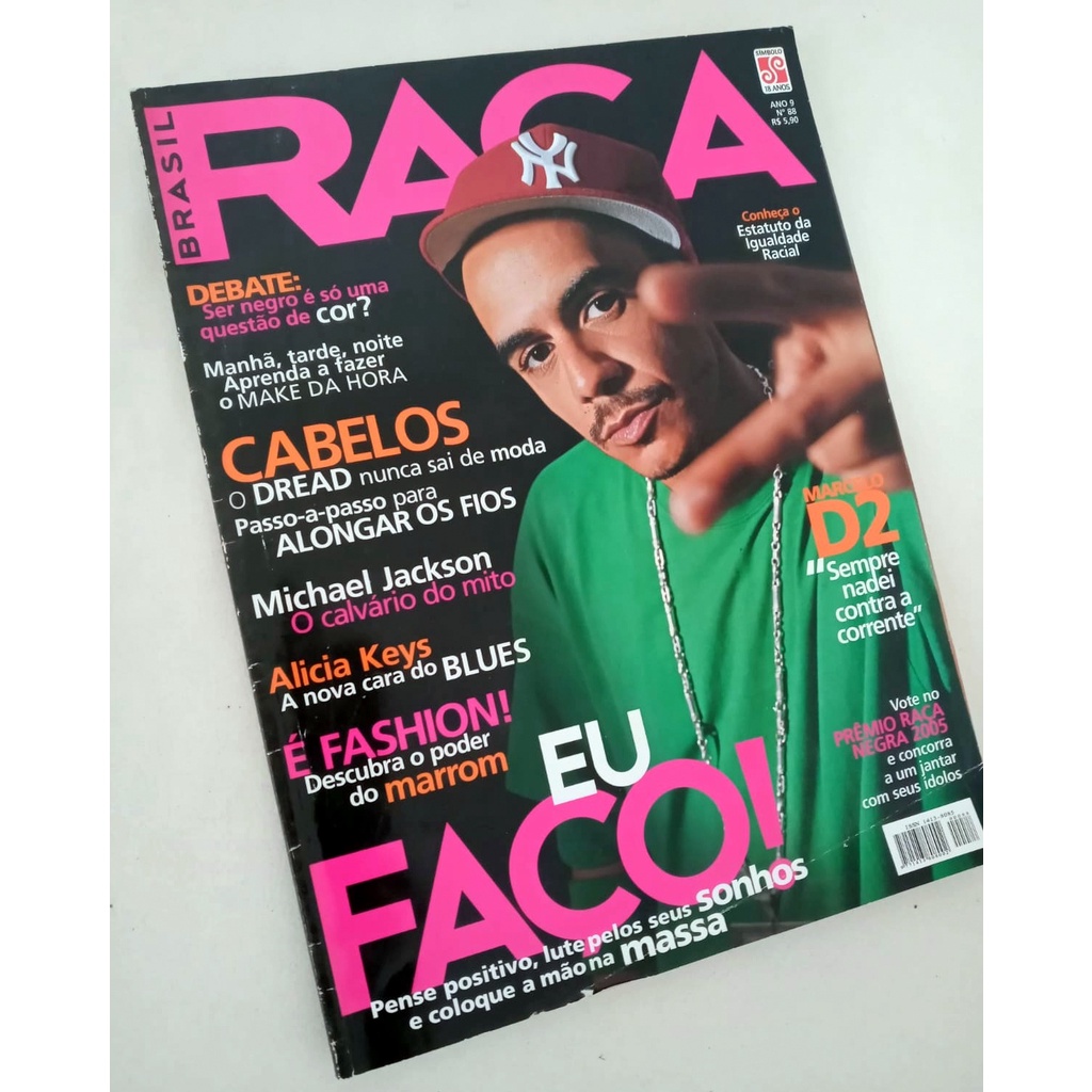 Revista Raça Julho 2005 Marcelo D2 Alicia Keys Dreads | Shopee Brasil