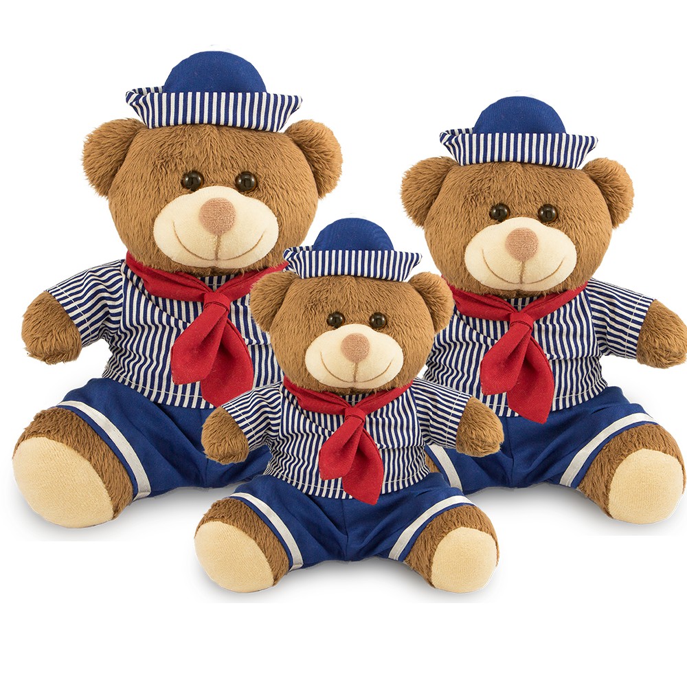Trio de Ursinhos Marinheiros Para Nichos 20, 25 e 30cm | Shopee Brasil