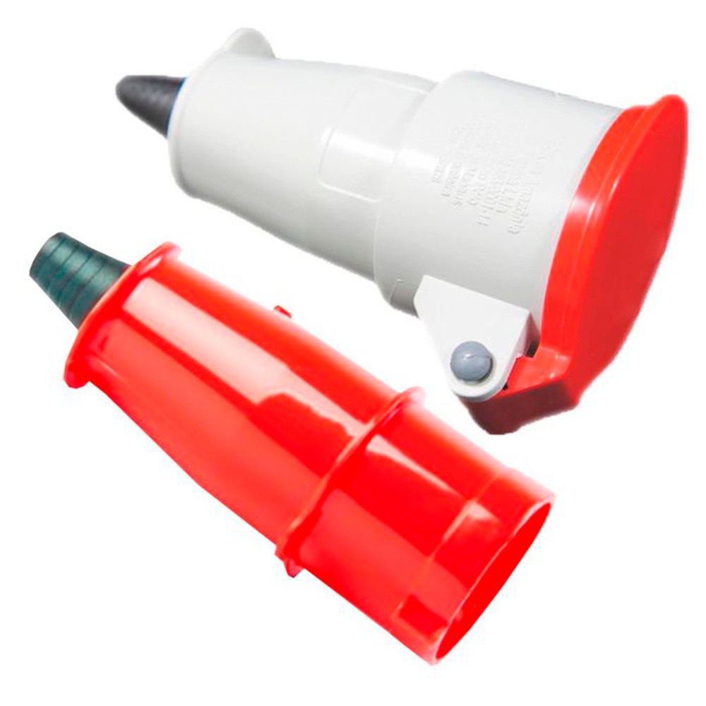 Conjunto de Acoplador + Plug Macho Steck 2P+T 16a VM Newkon | Shopee Brasil