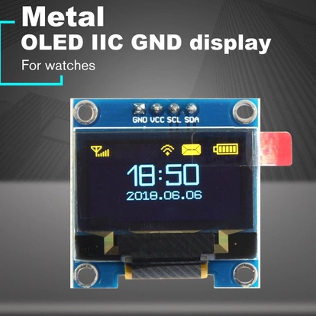 Display Oled 128x64 0.96 I2c Gráfico Arduino Azul E Amarelo Arduíno, Arduino Mega, Arduino Uno ...