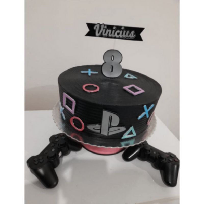 Topo de bolo Playstation. | Shopee Brasil