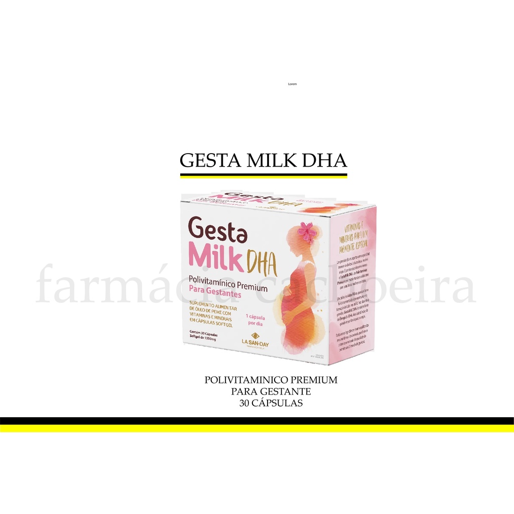 Gesta Milk DHA - Polivitaminico Premium para gestantes - com 30 ...