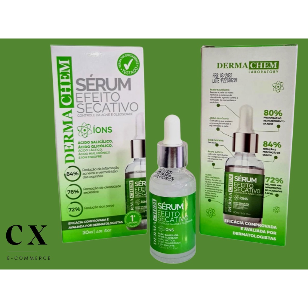 Dermachem Sérum Antiacne E Oleosidade - 30 ML | Shopee Brasil
