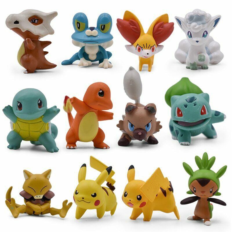 Personagem Pokemon 4CM Anime Action Toy Figura Modelo Bulbasaur Cubone ...