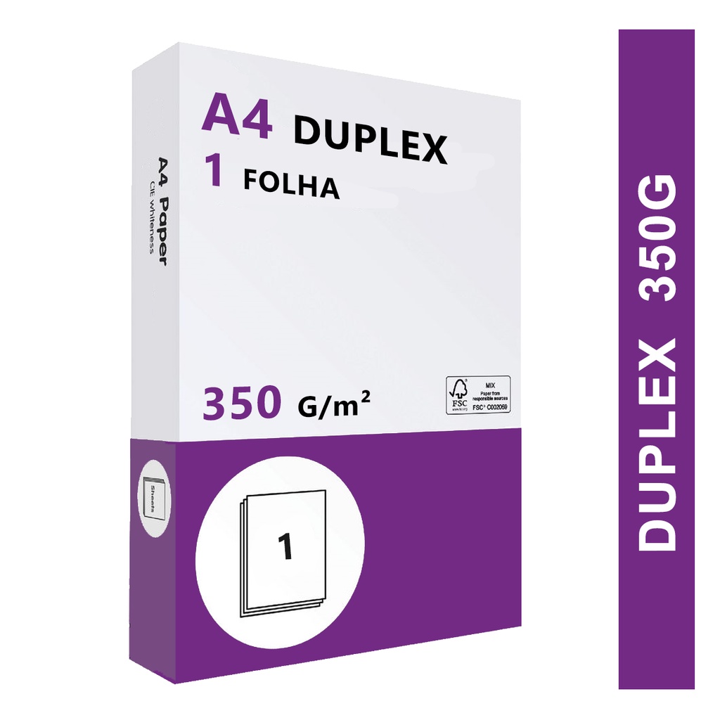 Papel Cartão Duplex Grosso 350g A4 | Shopee Brasil