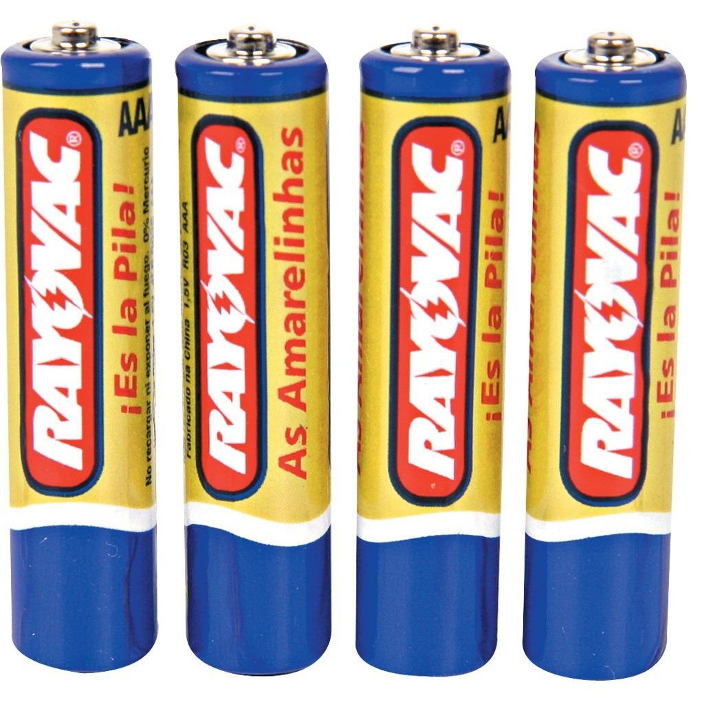 Pilha Palito AAA Rayovac 4 Unidades Pilha para Controles Medidores de Pressão | Shopee Brasil