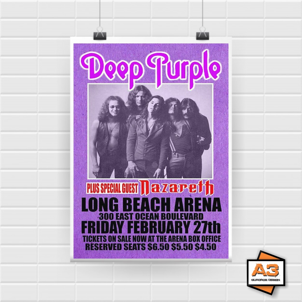 Poster Banda Deep Purple A4 (21cm x 30cm) | Shopee Brasil
