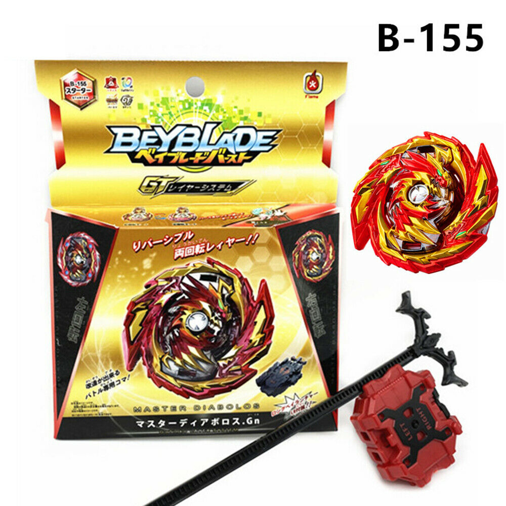 B-155 Beyblade Fire Burst Starter Master Diabolos Gn Com Lançador De ...