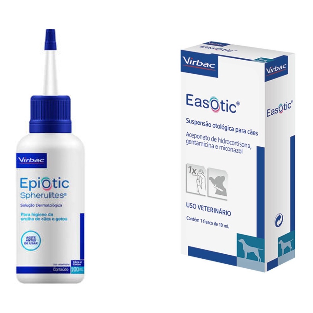 Epiotic Spherulites 100ml Limpador Auricular+Easotic 10ml | Shopee Brasil