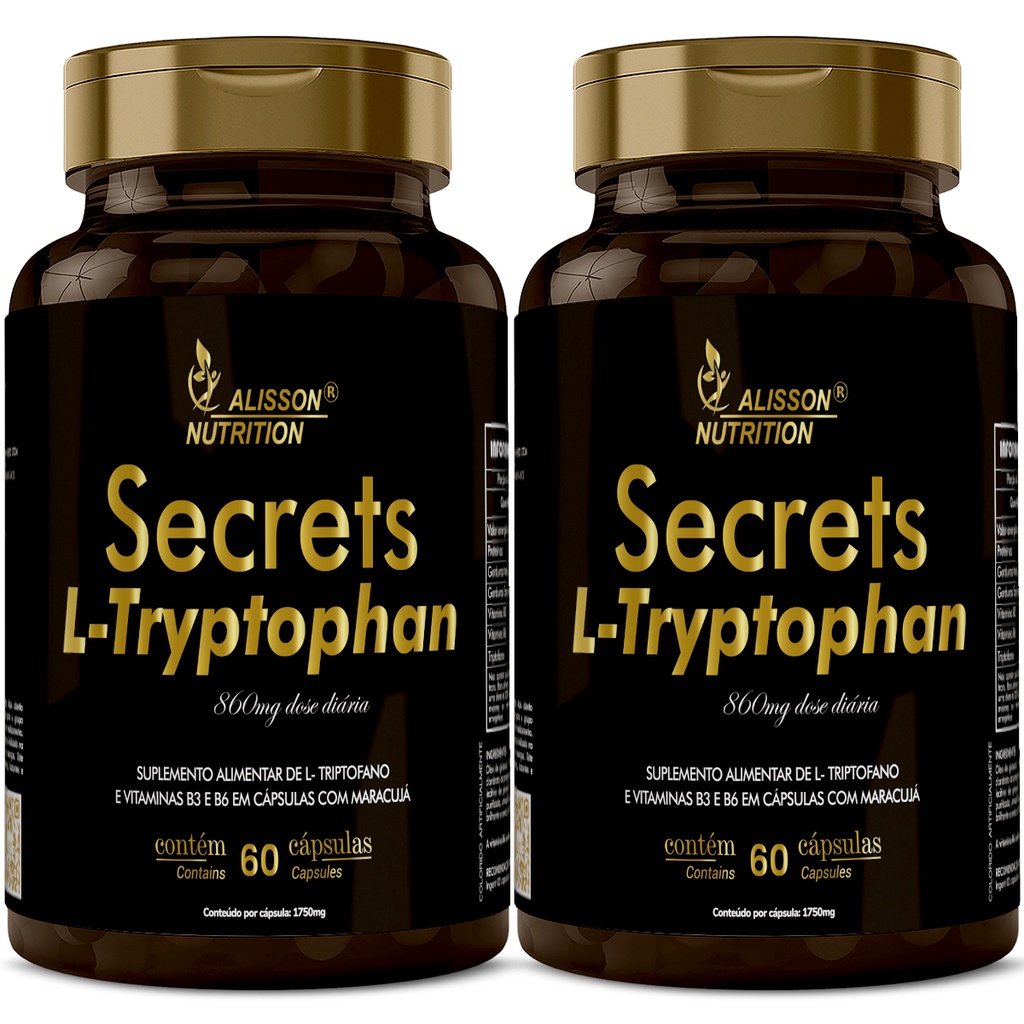 Secrets L Tryptofan 860mg Triptofano Com Maracuja 2x60 cápsulas ...