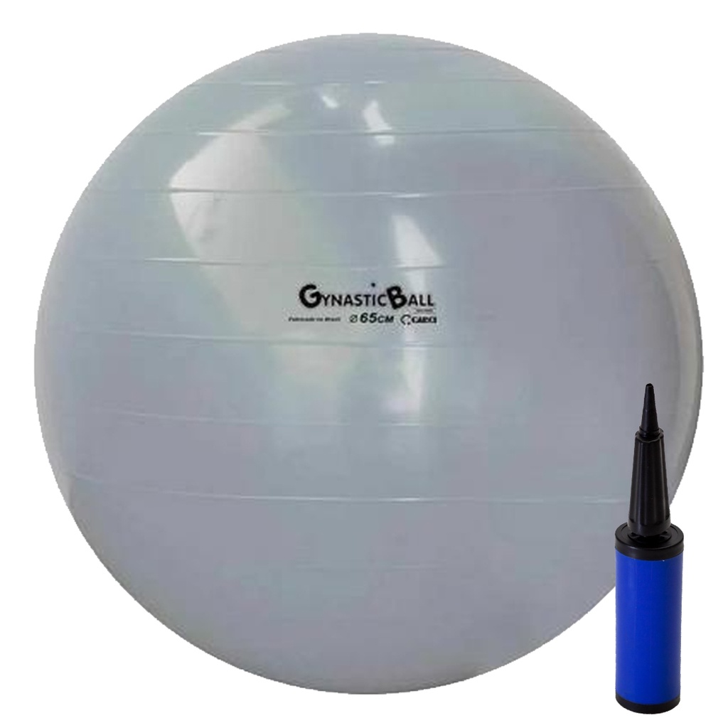 Bola de Pilates Fitball Gynastic Ball 65cm com Bomba Carci | Shopee Brasil