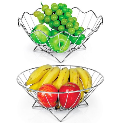 Linda e Elegante Fruteira de Mesa em Inox - Niquelart - Na Aki tem ...