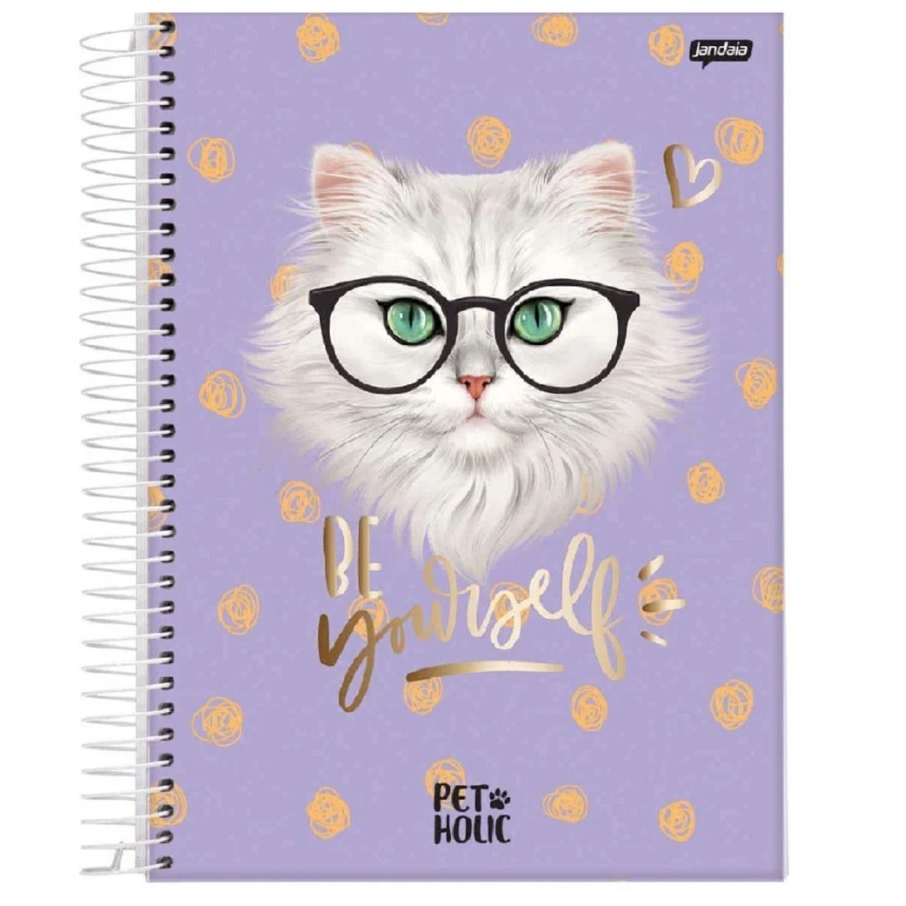 Caderno Espiral Universitário Pet Holic 15 Matérias 240 Folhas JANDAIA | Shopee Brasil