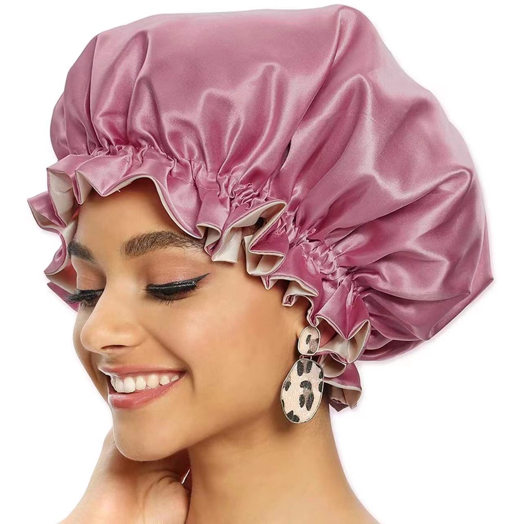 KIT3 Touca De Cetim Dulpla Face Com Elastico | Shopee Brasil