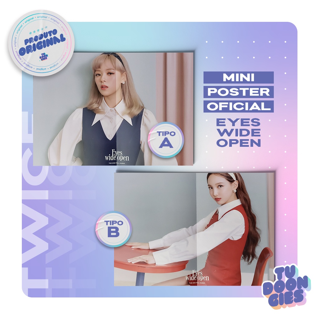 TWICE: MINI Poster Eyes Wide Open | Shopee Brasil