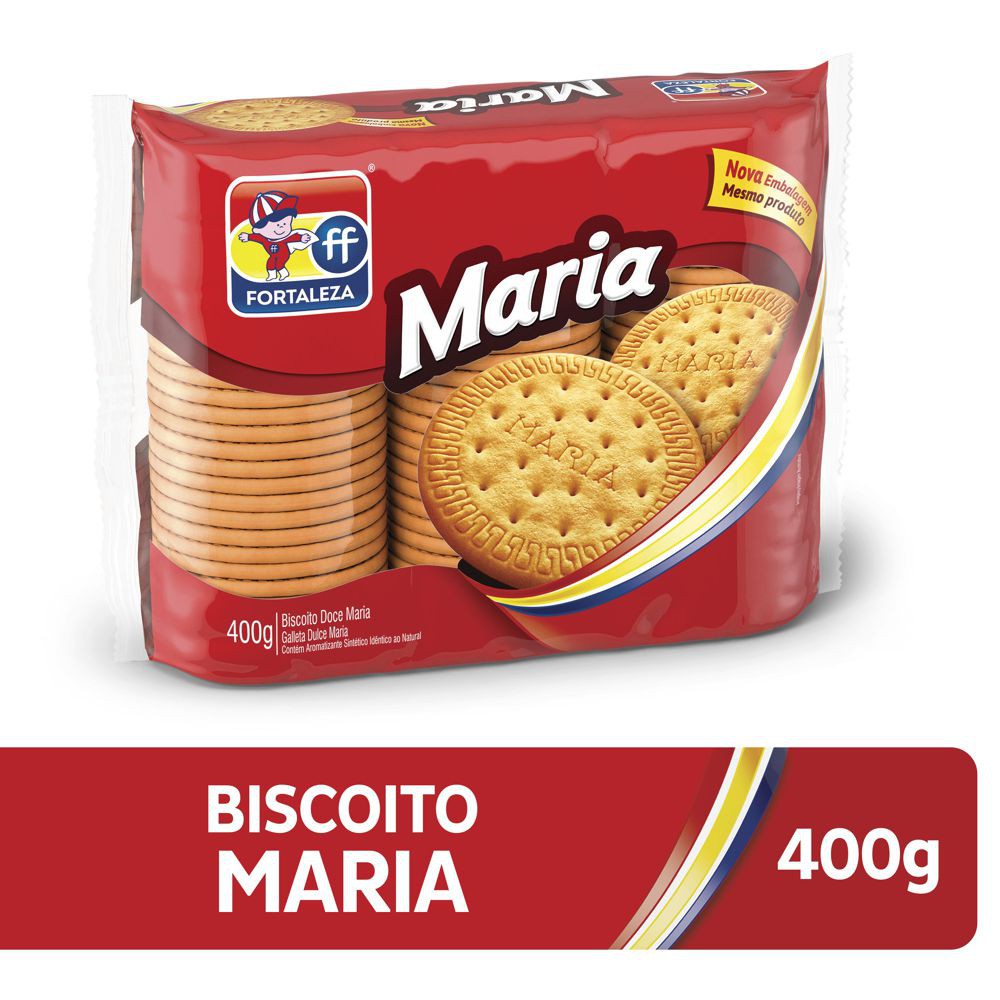 Biscoito maria Fortaleza 400g - Kit 2x | Shopee Brasil