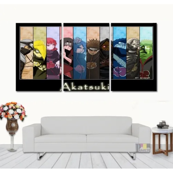 Quadros Decorativo Wallpaper Full HD /4K Naruto-akatsuki Membros 128x60 ...