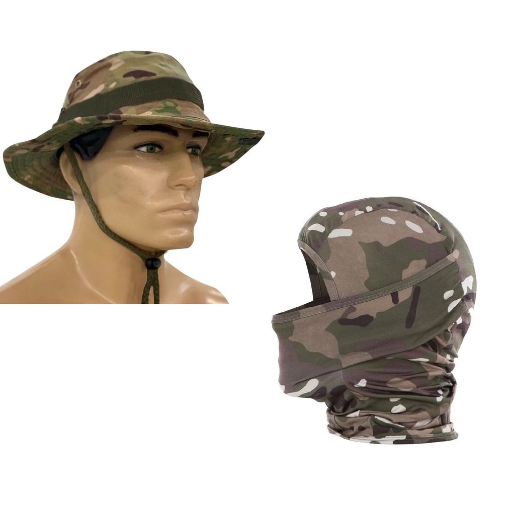Kit Balaclava Snake + Chapéu Pescador Boonie Hat Bélica Militar ...