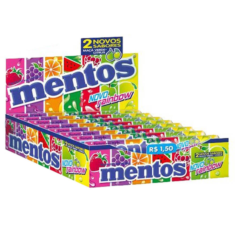 Mentos Stick Rainbow C/16 Unidades sabores sortidos | Shopee Brasil