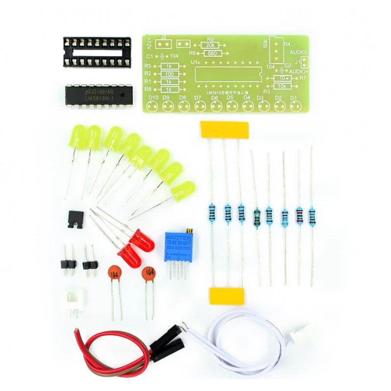 Kit Para Montar Vu De Led - Indicador Nível De Audio -lm3915 | Shopee ...