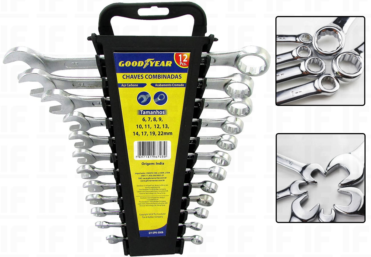Jogo Chave Combinada Boca Estrela 6 A 22mm Resistente 12 Pcs | Shopee ...