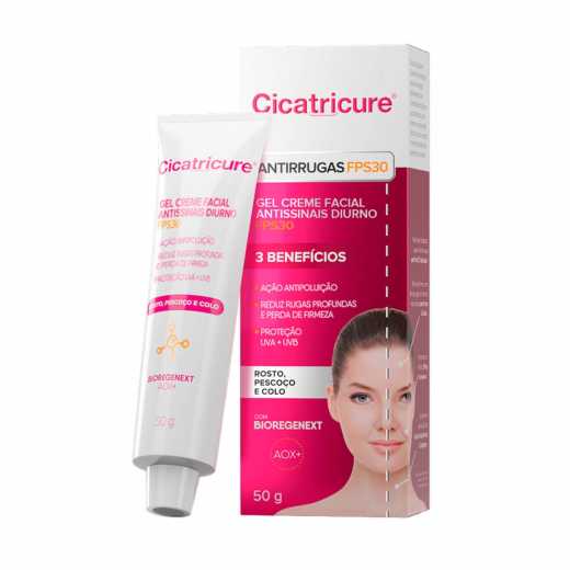 Cicatricure Antirrugas FPS 30 50g Gel Creme Facial Antissinais Diurno ...