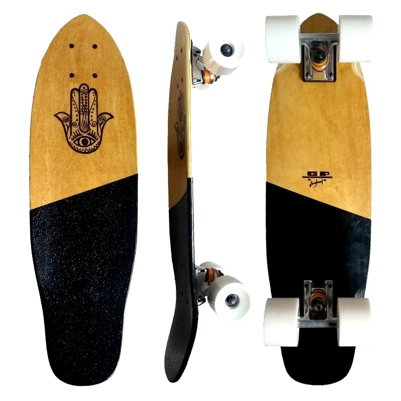 Skate Mini Cruiser Retrô 66cm X 19cm Hamsa Lixa Transparente Resinada ...