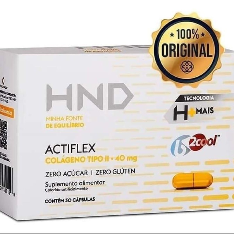 Colágeno tipo 2 HND Actiflex 30 CÁPS Sem Glúten ORIGINAL | Shopee Brasil