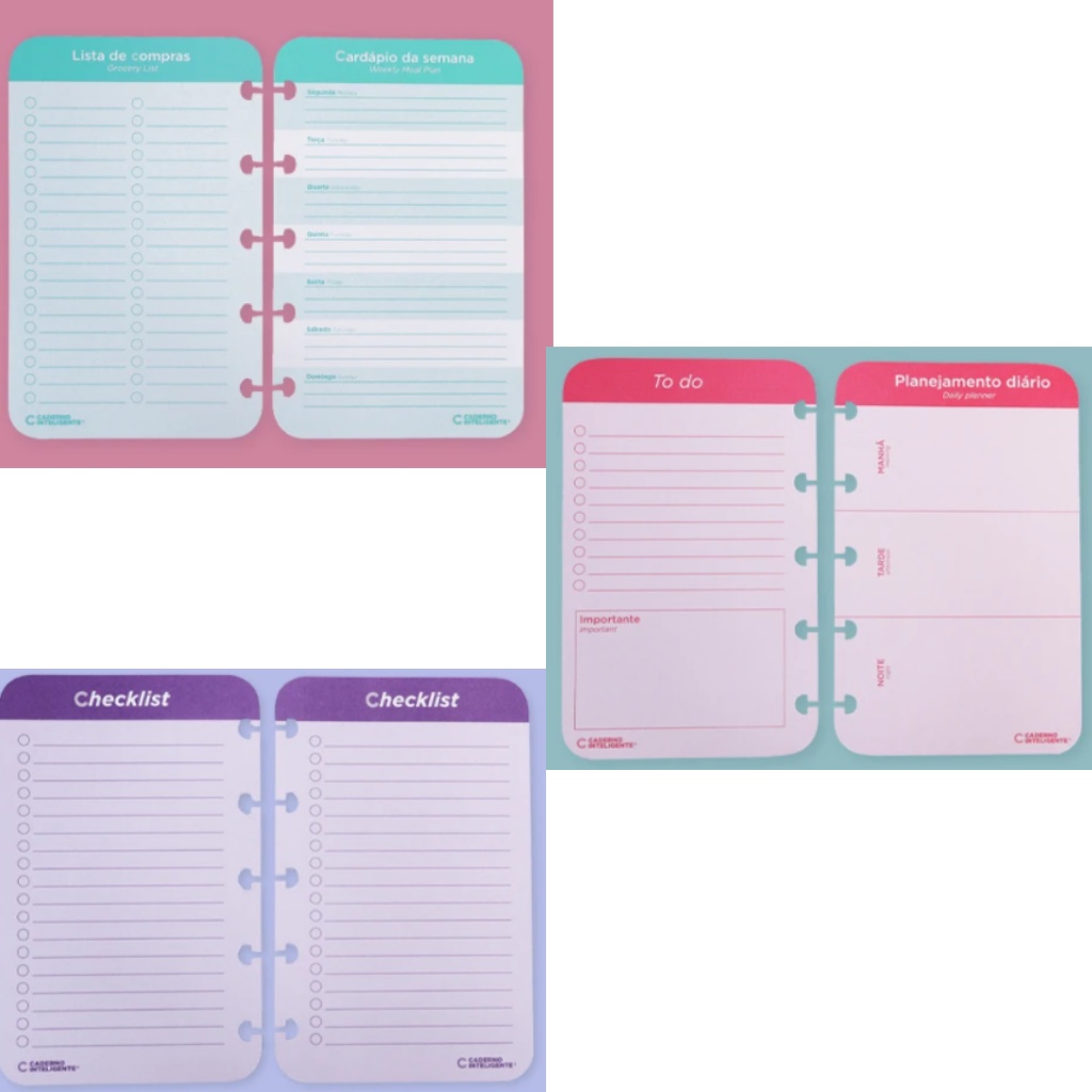 Lista de Tarefas, Lista de Compras, Checklist para Caderno Inteligente ...