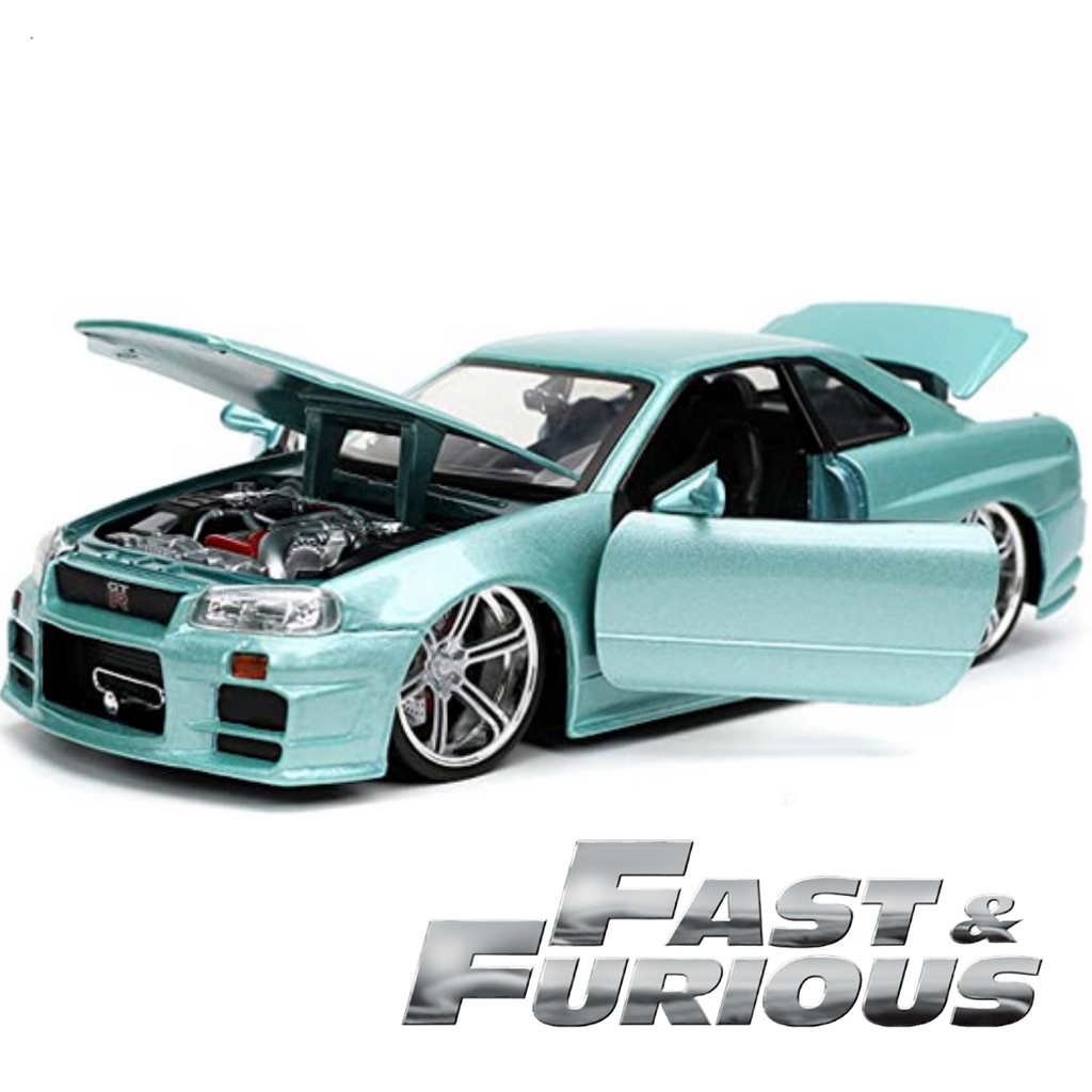 Miniatura Brian s Nissan Skyline GT-R BNR34 Velozes e Furiosos Jada ...