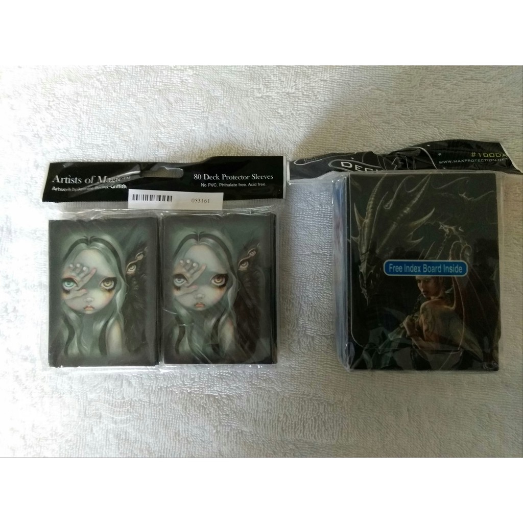 Deck Box + Deck Protector Dragon + Angel | Shopee Brasil