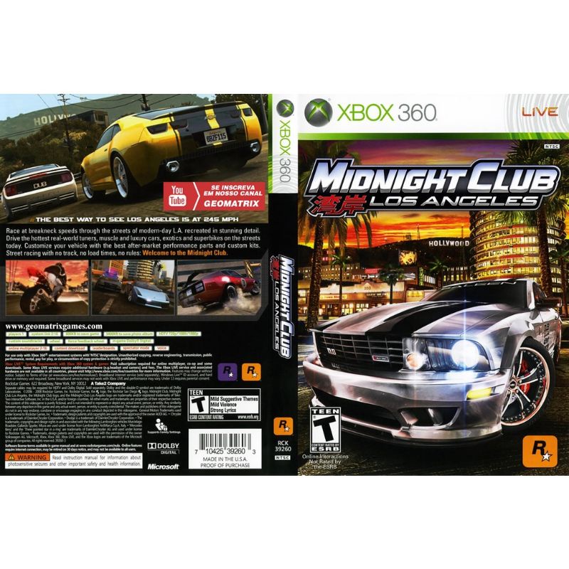 Midnight Club. Xbox 360 ( desbloqueado ) | Shopee Brasil