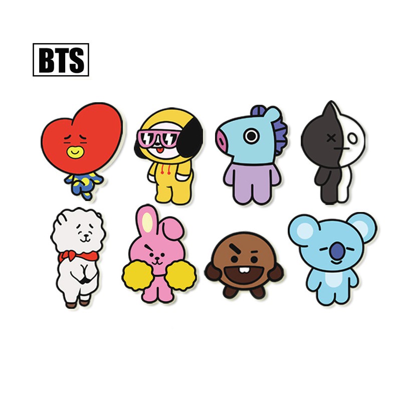 KPOP BTS Bangtan Boys Broche De Peito Fofo Desenho Animal Bonito Coisas ...