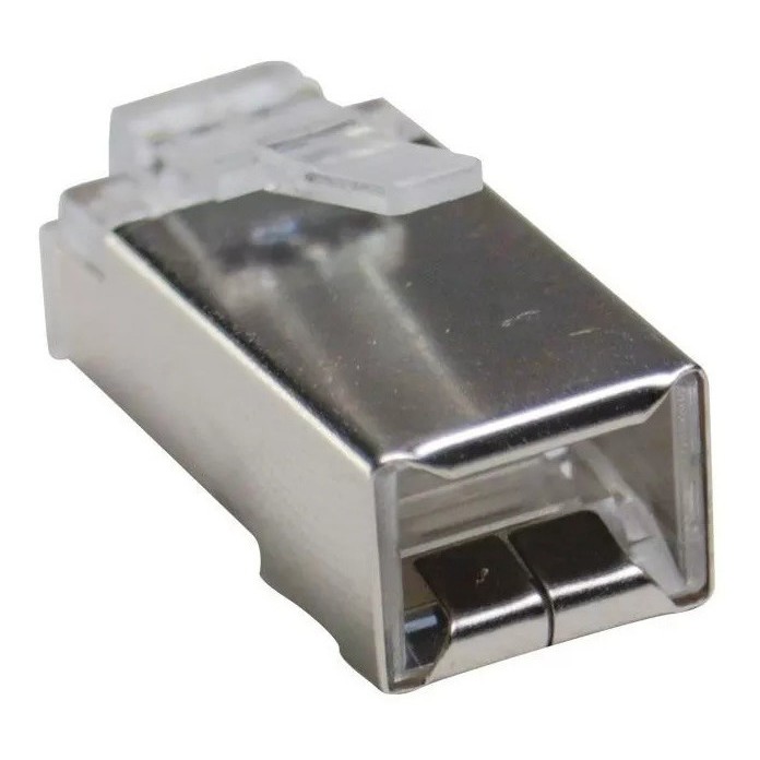 Conector Macho Blindado Plug Rj45 Cat5 Pacote C/ 10 Peças | Shopee Brasil