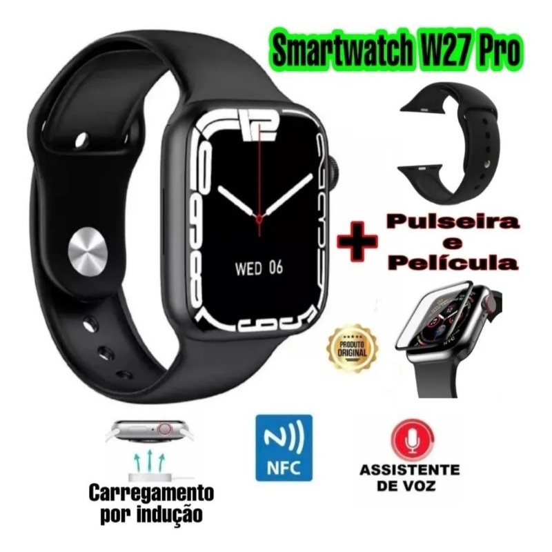 Smartwatch W27 Pro 2 Pulseiras Series 7 | Shopee Brasil
