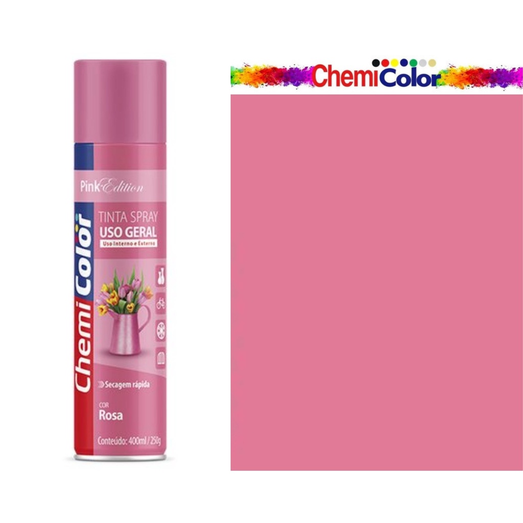 Tinta Spray Chemicolor Rosa 400ml | Shopee Brasil