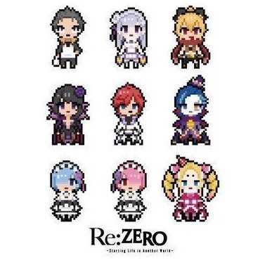 Re Zero Ímã ou Chaveiro - Pixel Art/ Hama Beads | Shopee Brasil